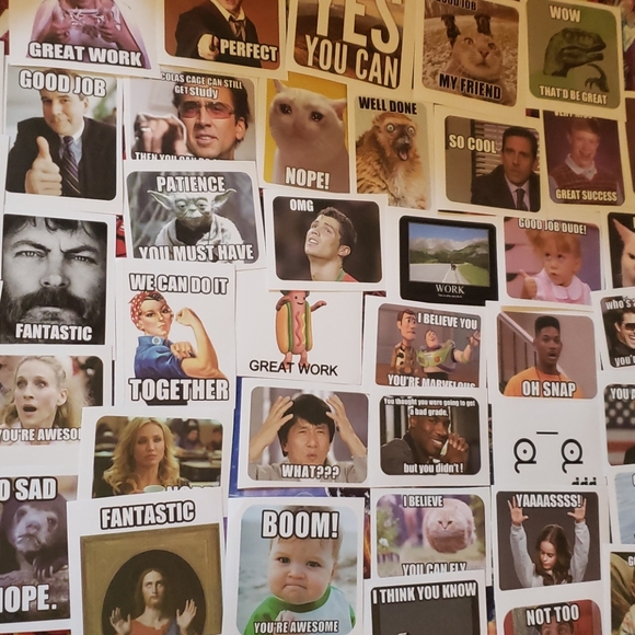 None | Toys | Pc Meme Reward Stickers Bundle Mix | Poshmark